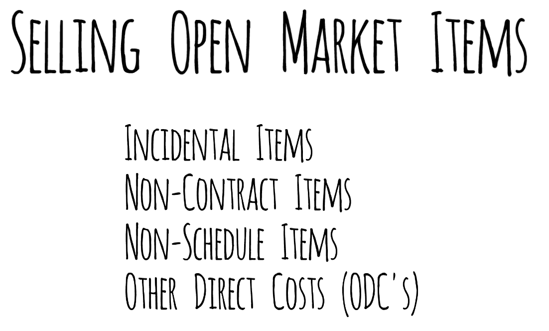Open Market - Selling Items Not listed in your GSA Contract